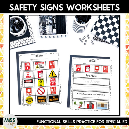 Safety Signs Worksheets For Special Education Reading Comprehension