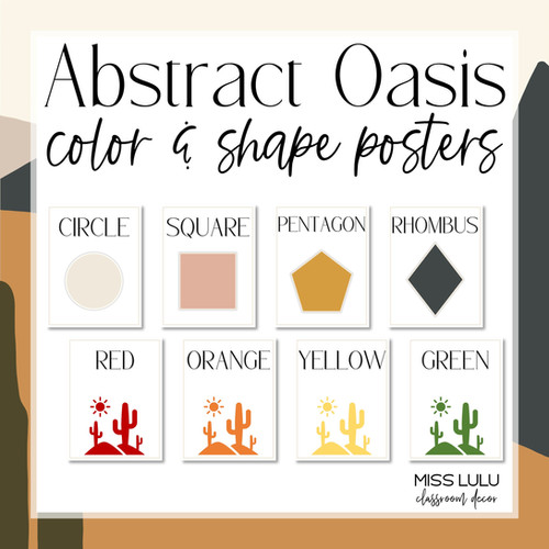 Abstract Oasis Color & Shape Posters | Miss Lulu