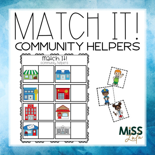 Community Helpers Matching Independent Work Task | Miss Lulu