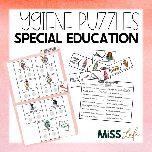 Hygiene Skills Puzzle Pack for Special Education & Life Skills | Miss Lulu