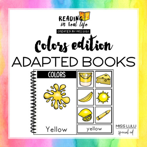Colors Adapted Books Functional Sight Words | Miss Lulu