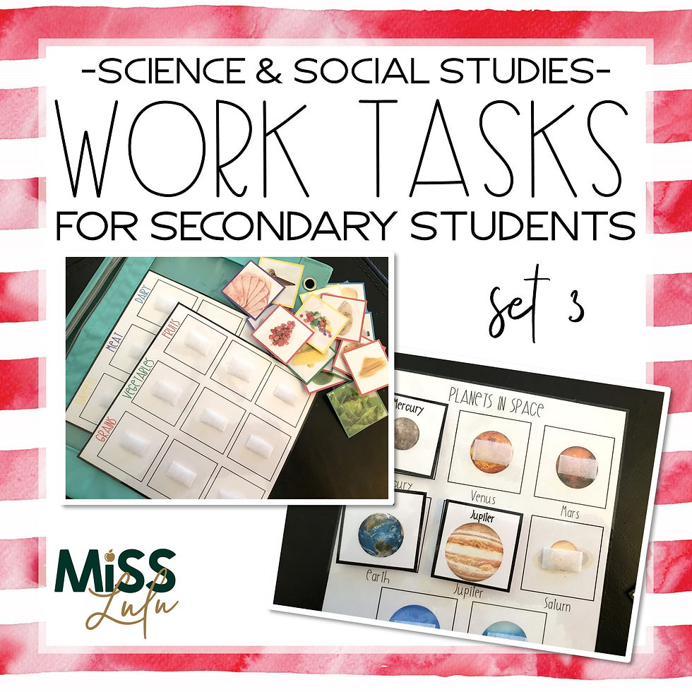 Science & Social Studies Independent Work Tasks for Secondary Students ...