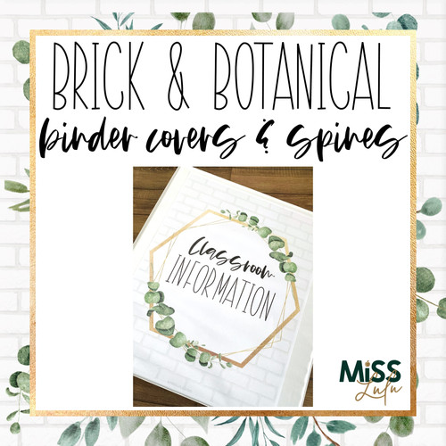 Editable Teacher Binder Covers & Spines | Neutral Botanical Classroom ...