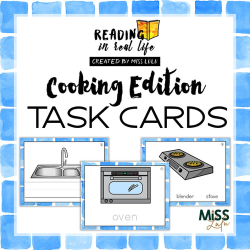 Cooking Words Task Cards - Functional Sight Words | Miss Lulu