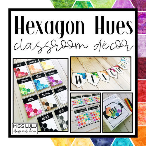 Hexagon Hues Classroom Decor Bundle | Miss Lulu