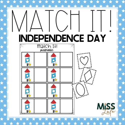 Patriotic Matching Activities for Special Education | Errorless Summer ...