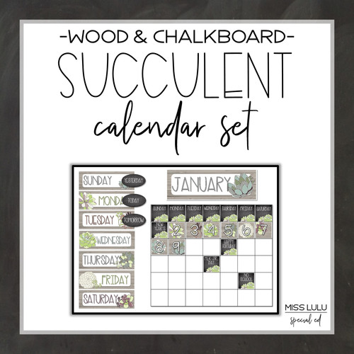 Succulent Calendar Set | Miss Lulu
