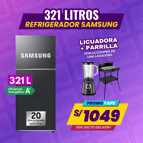 REFRIGERADOR SAMSUNG 321L + LICUADORA + PARRILLA | Mayorista Peru
