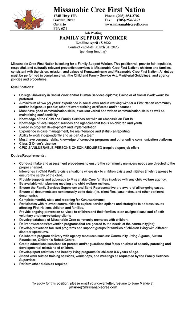FAMILY SUPPORT WORKER family-support-worker