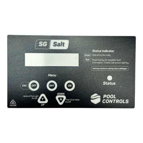 SG Saltigem Chlorinator Front Label Replacement 18052001 | Aust Pools ...