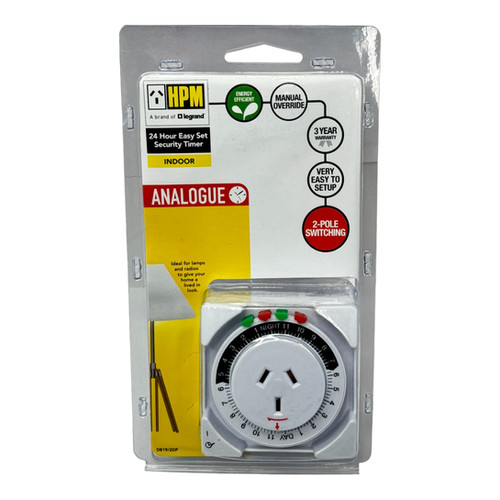 Time Clock - HPM Indoor 24hr Security Timer | Aust Pools & Product