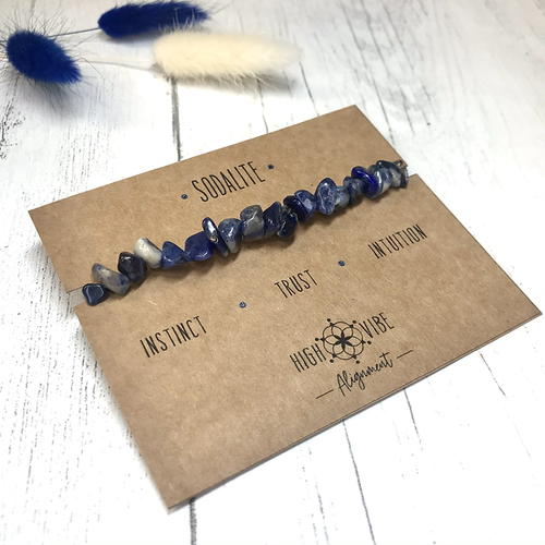 Sodalite Crystal Chip Bracelet | High Vibe Alignment