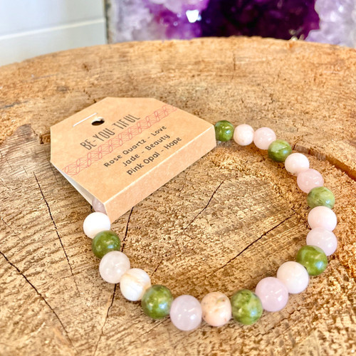 "Be-You-Tiful" Mixed Crystal Power Bracelet | High Vibe Alignment