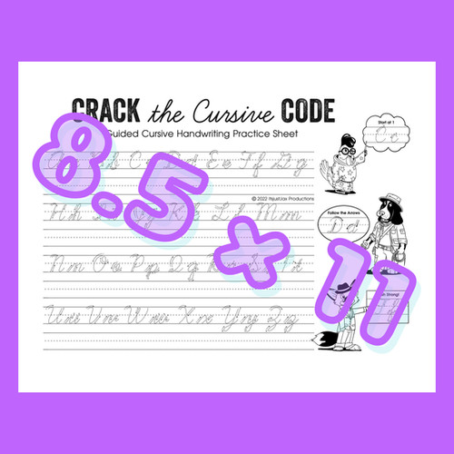 8.5 x 11 PLACEMAT | Cursive Code