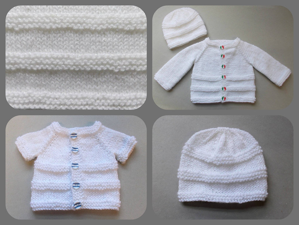 Roma Baby Cardigan Jacket, Hat and Blanket