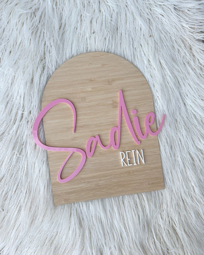Arch name plaque | Infiniti Creations