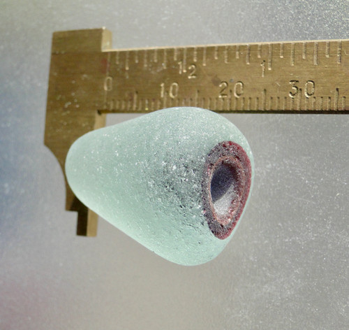 English Red Sea Glass Shard #7 | HL Sea Glass