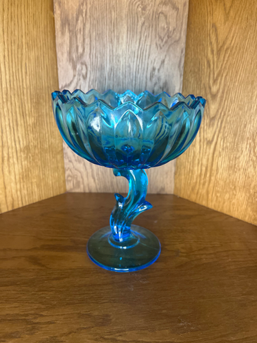 Waterpetal—Vintage Blue Glass Vessel | Oddities & Ember