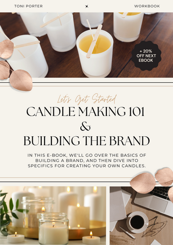 Candle Making 101 & Branding Ebook Workbook | Toni's Collection