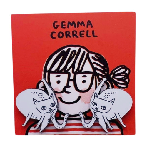 Look After Yourself Cat Stud Earrings By Gemma Correll And Vinca | For Mew