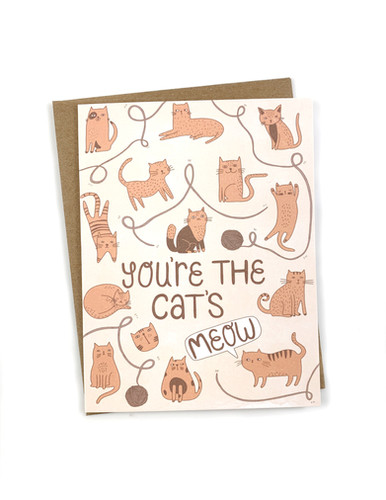 Cat's Meow Greeting Card By Pen And Pine | For Mew