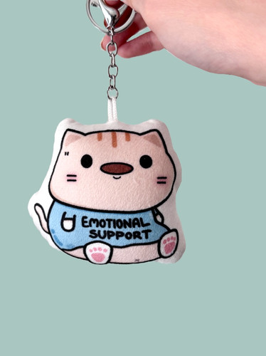 Emotional Support Cat Plush Keychain By Small Noggin Studios | For Mew