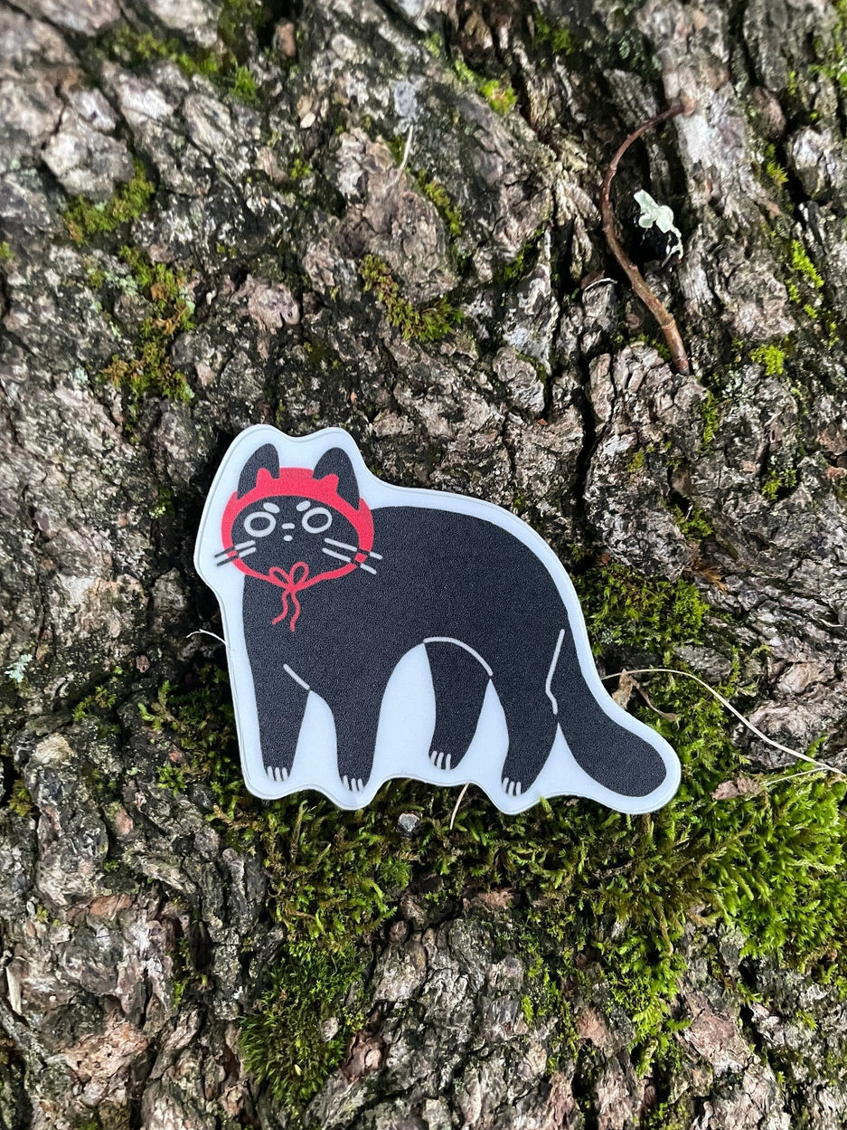 Evil Cat Sticker By Paper Rat Illustrations | For Mew