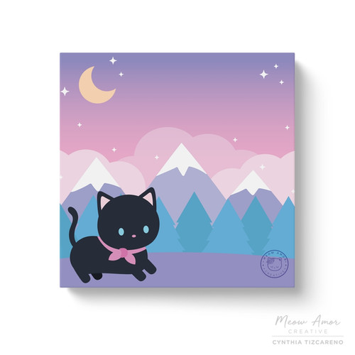 Meowtain Black Cat Sticky Notes By Meow Amor Creative | For Mew