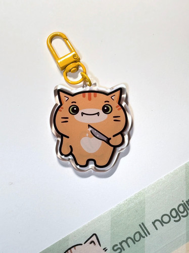 COMING SOON! Orange Tabby Cat Knife Acrylic Keychain By Small Noggin ...