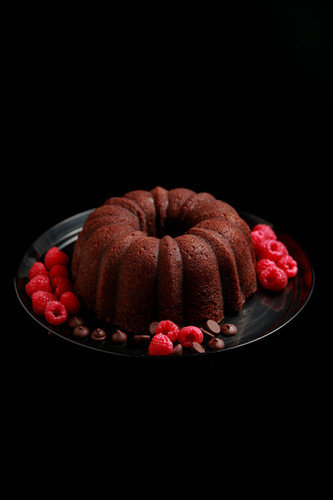 Dark Chocolate Raspberry Rum Cake | Large | capefearrumcake