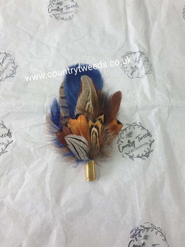 Navy blue feather pin | My Site