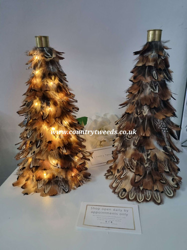 Pheasant feather light up Christmas Tree | My Site