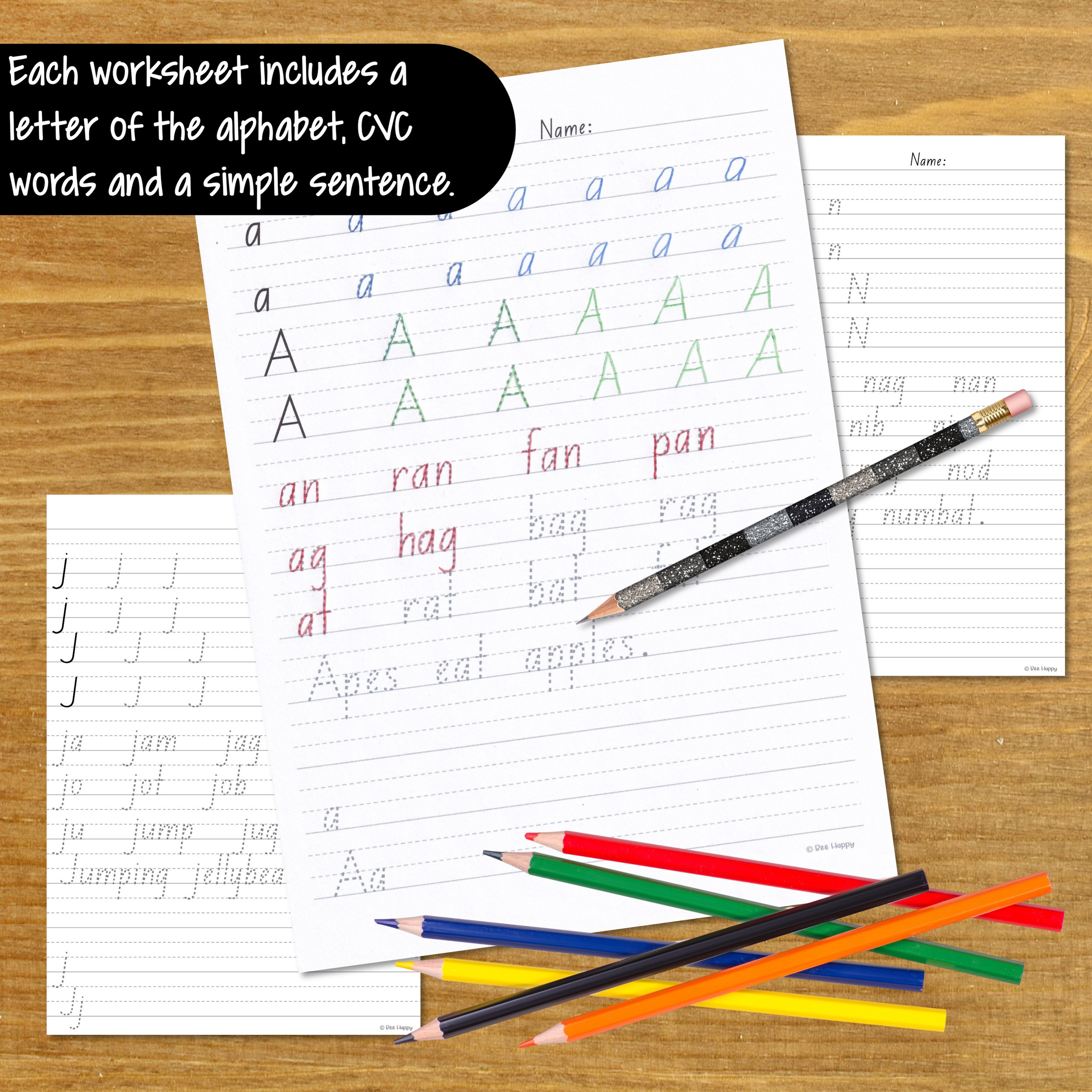 Australian Handwriting Practice Book 2 NSW Foundation | Bee Happy Teaching
