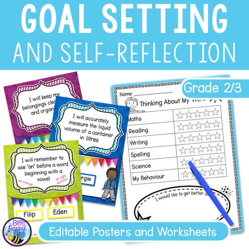 Goal Setting and Self Reflection | Bee Happy Teaching