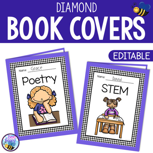Editable Book Covers Diamonds | Bee Happy Teaching