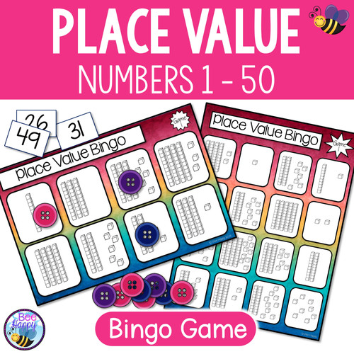 Place Value Bingo Games | Bee Happy Teaching