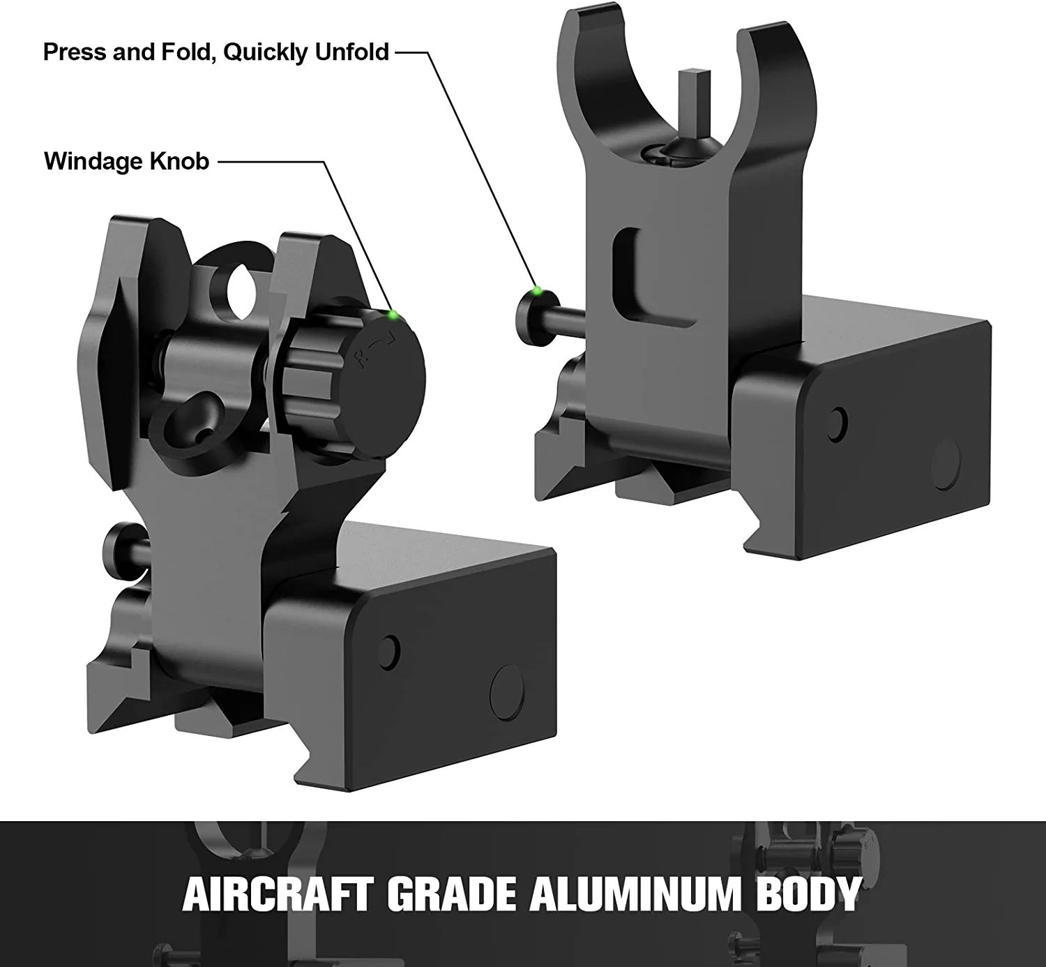 Flip up Rifle Sight Double Aperture Iron Sights Picatinny $25.00 | A&M ...