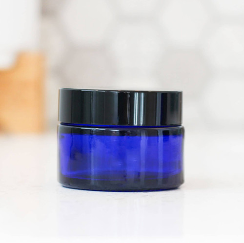 1oz Cobalt Glass Jar | Matrix Aromatherapy