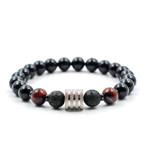 Obsidian + Tiger's Eye Diffuser Bracelet | Matrix Aromatherapy