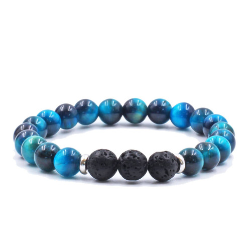 Blue Tiger's Eye Diffuser Bracelet | Matrix Aromatherapy