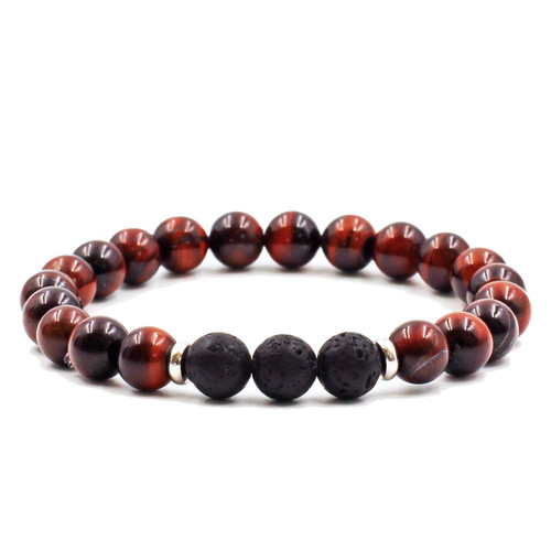 Red Tiger's Eye Diffuser Bracelet | Matrix Aromatherapy