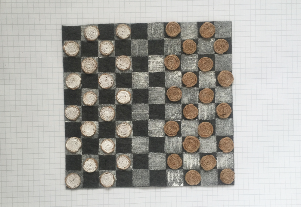 DIY Coffee Table Checkers