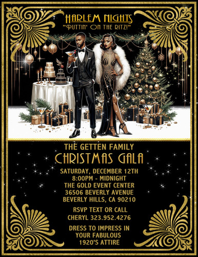Harlem Nights "Puttin on the Ritz" Christmas Gala Invitation (sold in ...