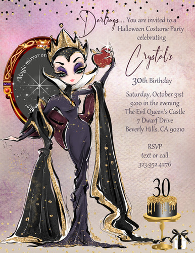 Evil Queen Birthday Invitation (sold in sets of 10) | Cheryl's Invitations