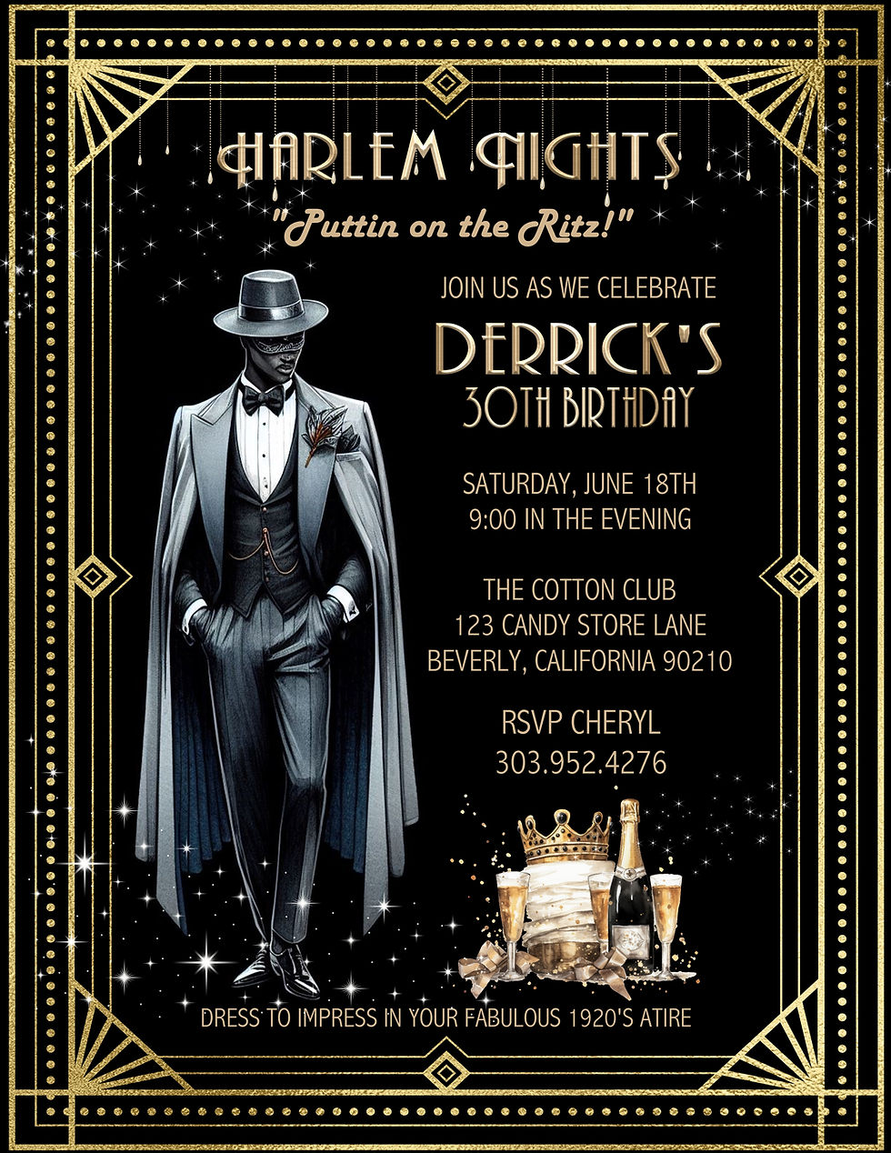 Back to Roaring 20's | Cheryl's Invitations