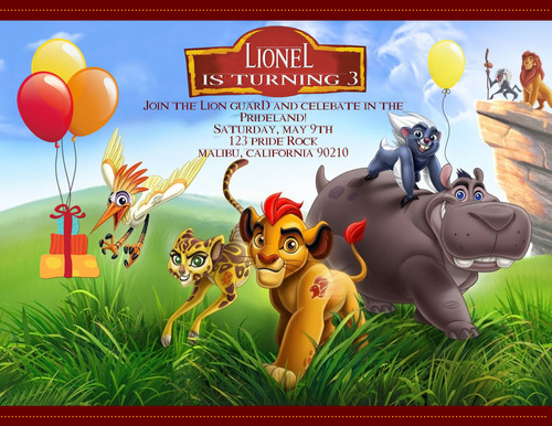 Lion Guard Birthday Invitation (sold in sets of 10) | Cheryl's Invitations