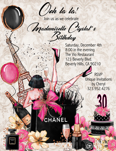 Ooh la la! Birthday Party Invitation (sold in sets of 10) | Cheryl's ...