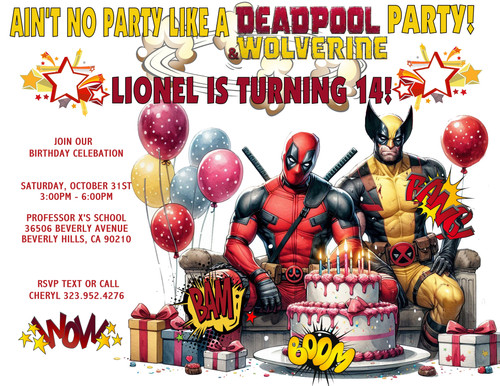 Hero Party Invitation (sold in sets of 10) | Cheryl's Invitations