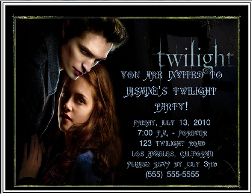 #1 Twilight Party Invitation Bottle and Event Invitations | Cheryl's ...