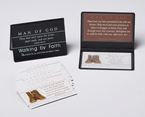 Man Of God Walking By Faith Scripture Cards and Wallet | GL Christian Shop